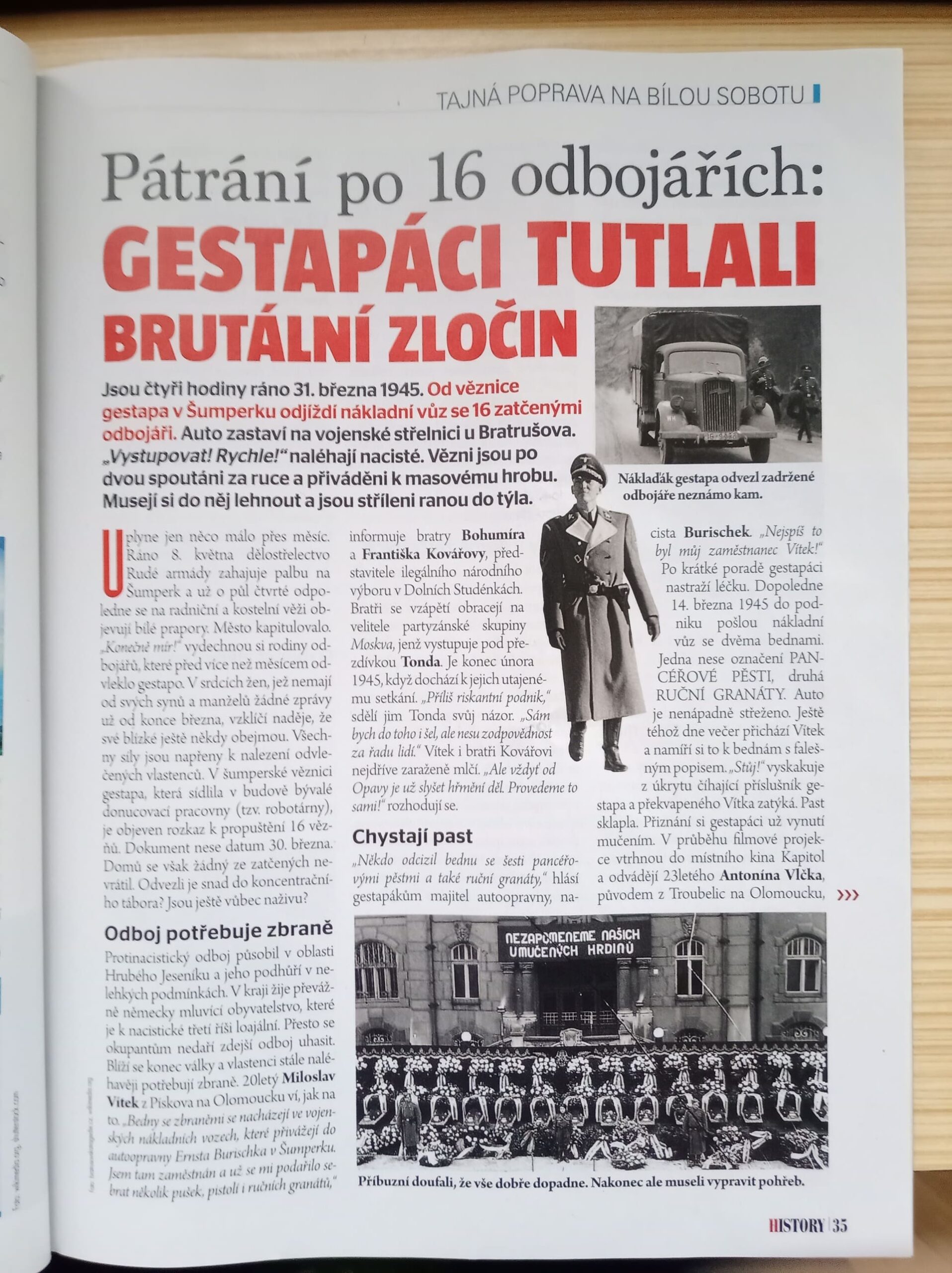 Vražda není poprava, k článku v History Revue - Píšu česky